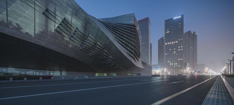 Futuristic Office Building in Dalian HDRi Maps and Backplates