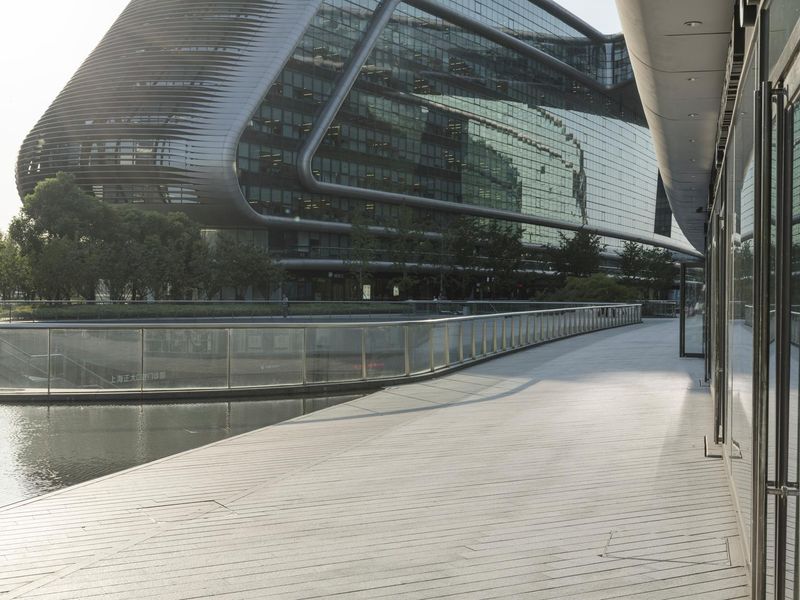 Futuristic Office Building in Shanghai, China HDRi Maps and Backplates