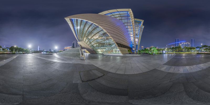 Futuristic Opera Performance Space in Suzhou HDRi Maps and Backplates