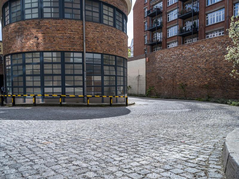 German City Brick Courtyard Architecture HDRi Maps and Backplates