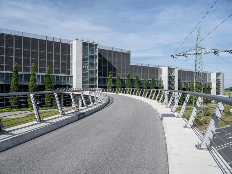 German City with High Rise Bridge HDRi Maps and Backplates