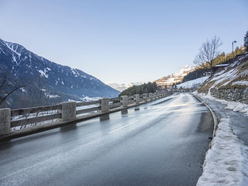 German Highland Road Snowy Landscape HDRi Maps and Backplates