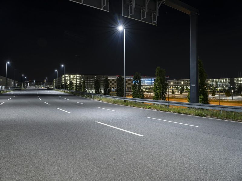 German Highway with Street Lights and Armco Barriers HDRi Maps and ...