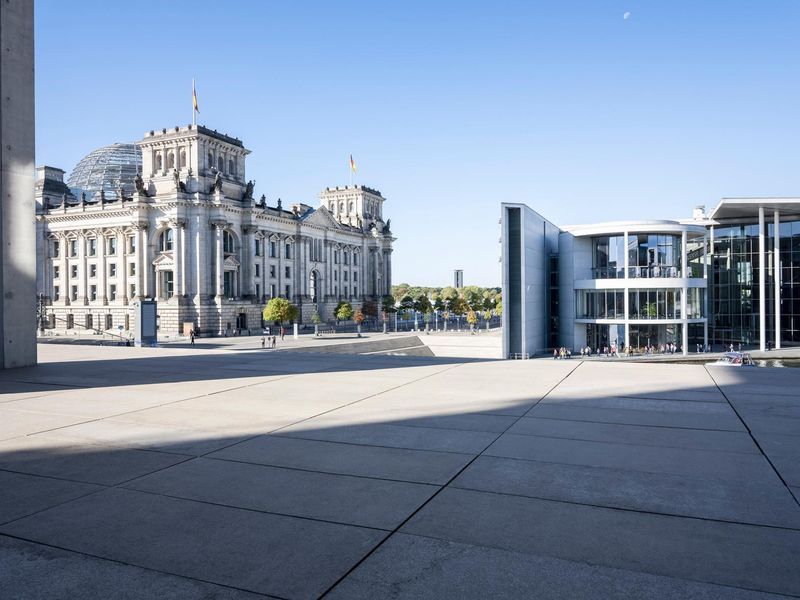 German Plaza: A Modern Architectural Marvel HDRi Maps and Backplates