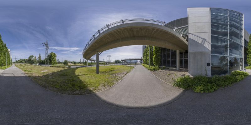 German Urban Design: Bridge and Building HDRi Maps and Backplates