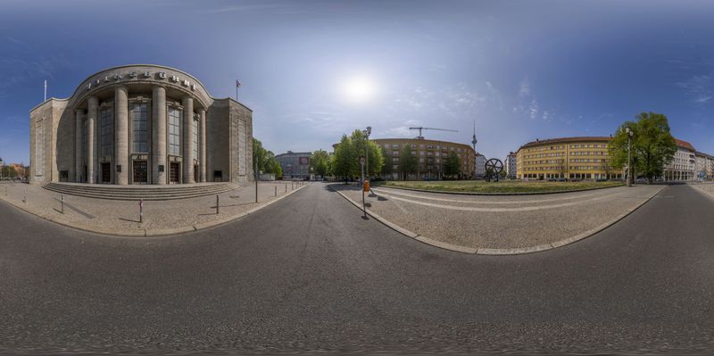 German Urban Life: The Iconic Volksbühne Theater HDRi Maps and Backplates