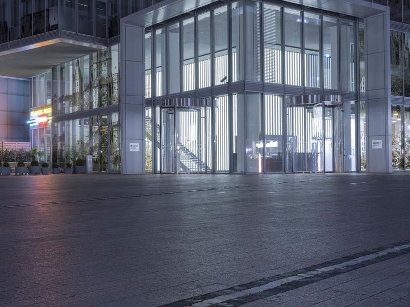 Germany Architecture at Night in Cologne HDRi Maps and Backplates