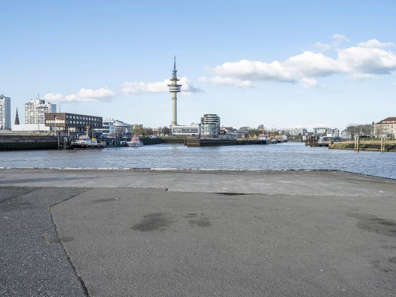 City Life in Germany: Asphalt Roads and Water HDRi Maps and Backplates