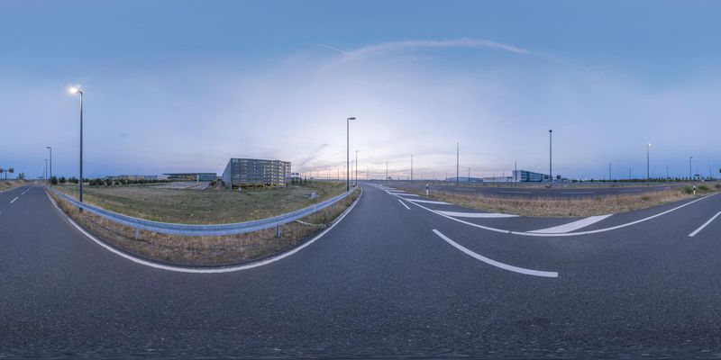 Germany City Street: Curves, Streetlights, and Buildings HDRi Maps and ...