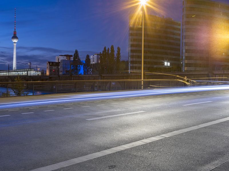 Germany's Cityscape: Streaks of Light in the Night HDRi Maps and Backplates