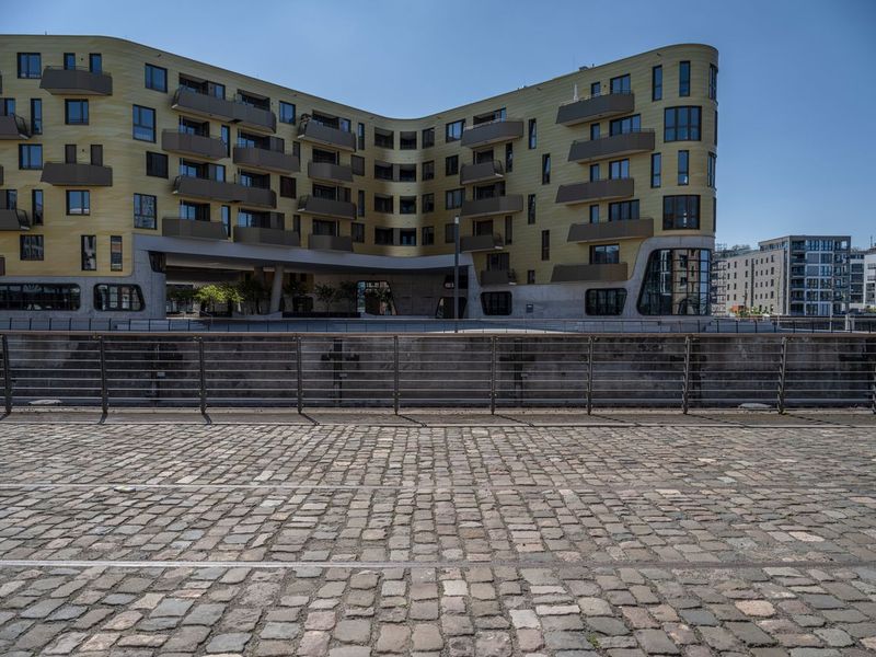 Germany: A City with Modern Architecture and Road Leading to the Pier ...