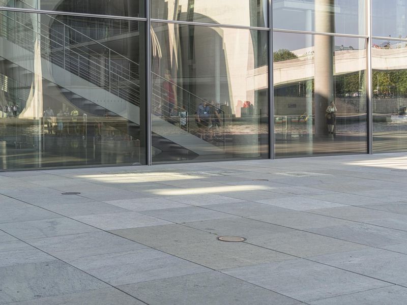 Germany Office Building with Glass Windows Facade HDRi Maps and Backplates