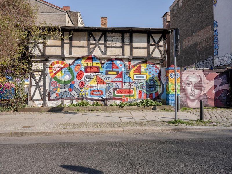 Germany Urban Art District: Graffiti Murals HDRi Maps and Backplates