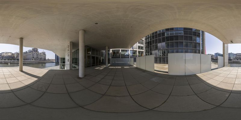 Germany's Urban Design: An Arched Building in Berlin HDRi Maps and ...