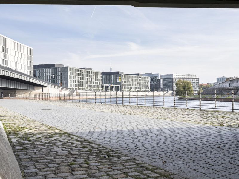 Germany's Urban Design: Canals and Cityscape HDRi Maps and Backplates
