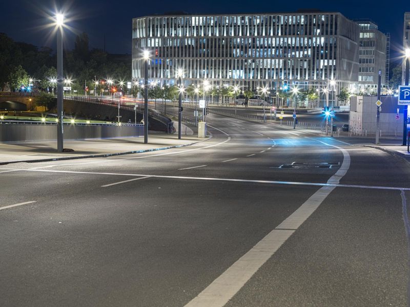 Germany's Urban Beauty: City Lights at Night HDRi Maps and Backplates