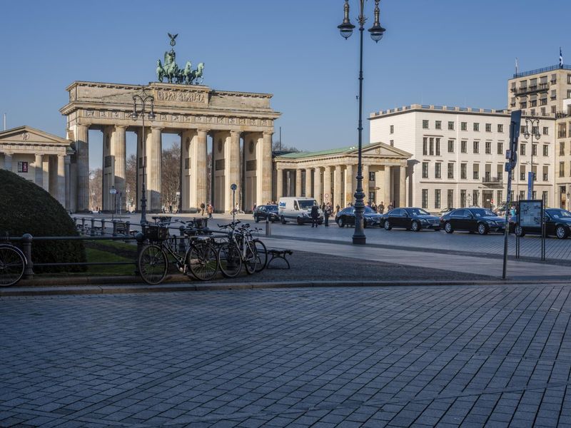 Urban Town Plaza in Germany HDRi Maps and Backplates
