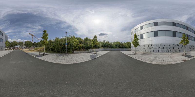 German Urban Warehouse Architecture HDRi Maps and Backplates