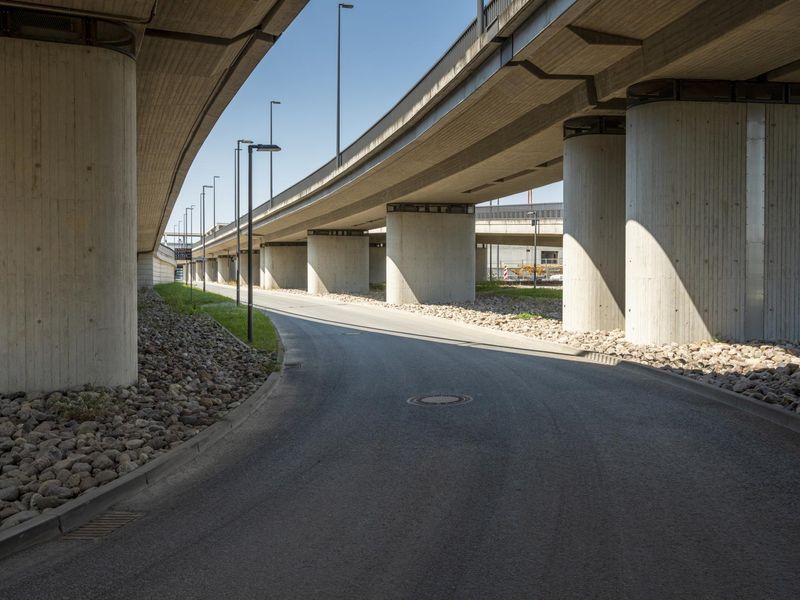Germany's Concrete Bridge: Road Infrastructure HDRi Maps and Backplates