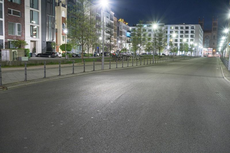 Germany's Urban Infrastructure: Illuminated City HDRi Maps and Backplates