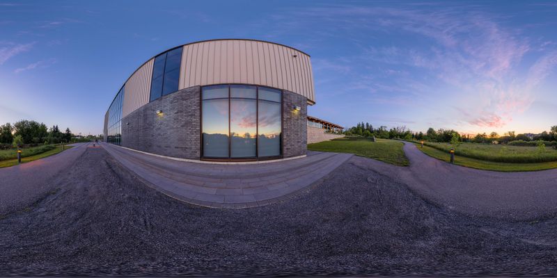 Glass Facade Reflection: A Unique Urban Landscape HDRi Maps and Backplates