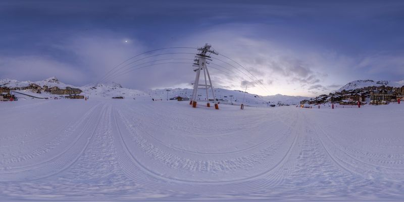 Gloomy Dawn over the French Alps HDRi Maps and Backplates
