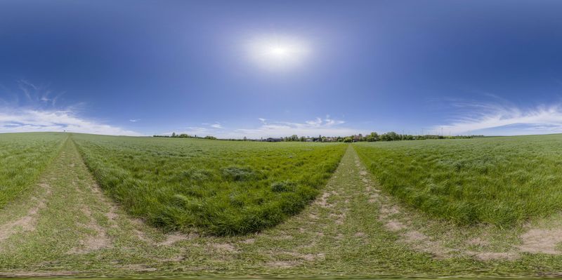 Grass Field in Rural Germany: A Lush Landscape HDRi Maps and Backplates