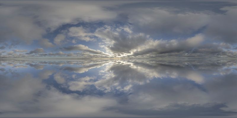 Grey Sky Over Mountain Landscape HDRi Maps and Backplates