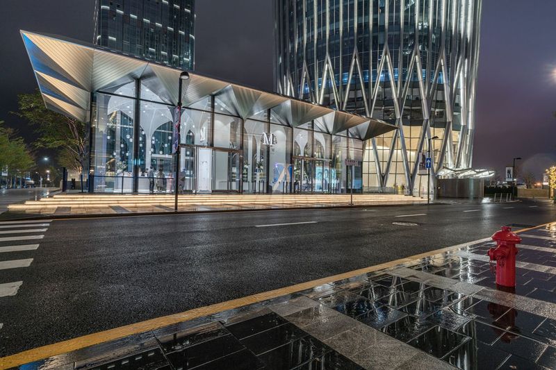 Guangzhou China Modern High Rise Building HDRi Maps and Backplates
