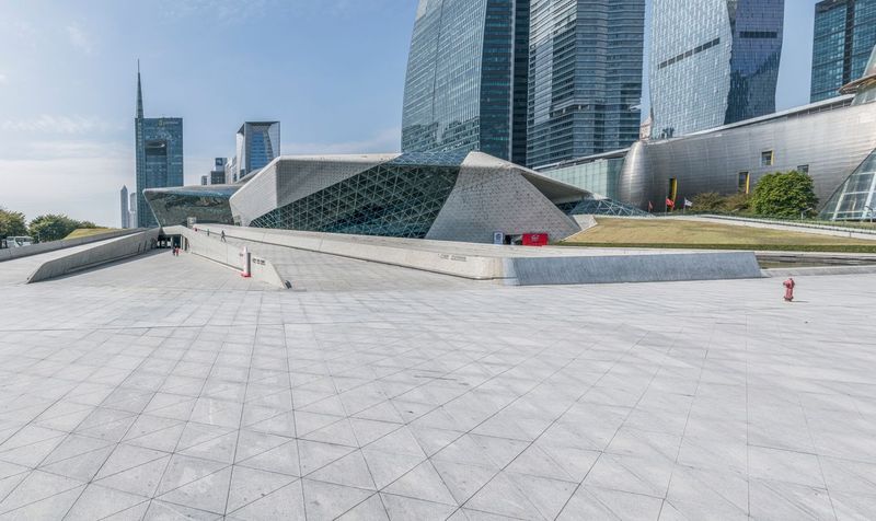 Guangzhou Modern Cityscape in Open Space HDRi Maps and Backplates