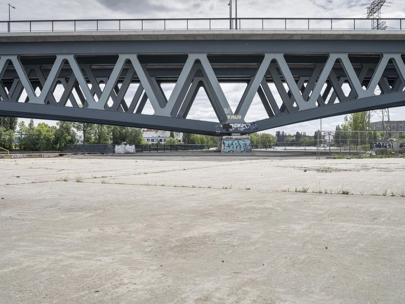 Modern Concrete Bridge in Hamburg, Germany HDRi Maps and Backplates