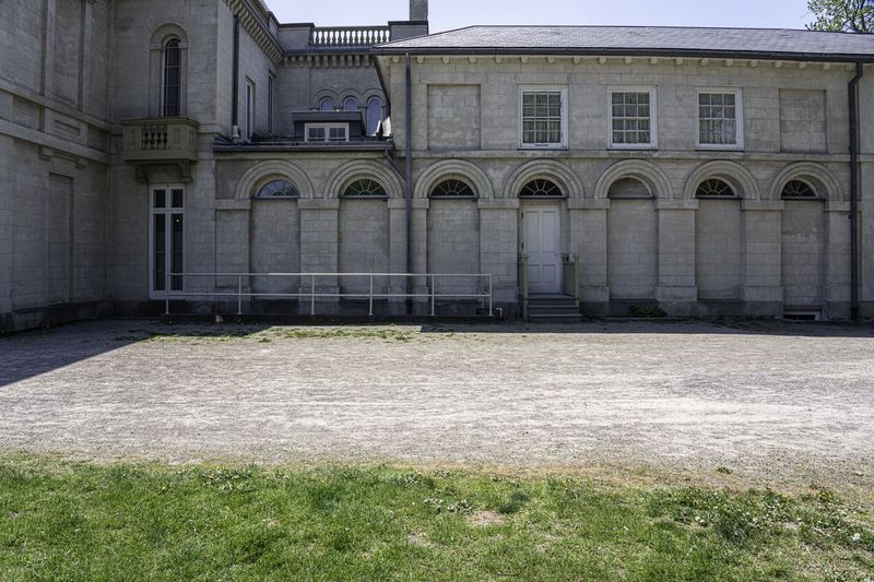 Hamilton Building Facade Against a Clear Sky HDRi Maps and Backplates