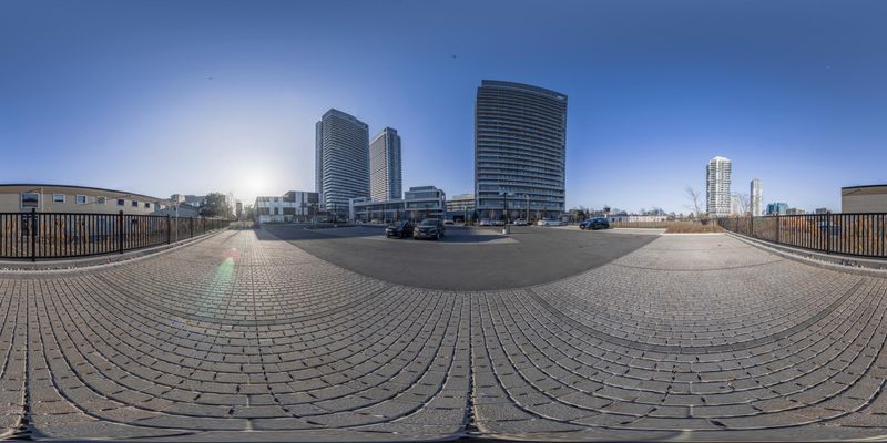 High-Rise Buildings and a Busy Street: A View of Urban Life HDRi Maps ...
