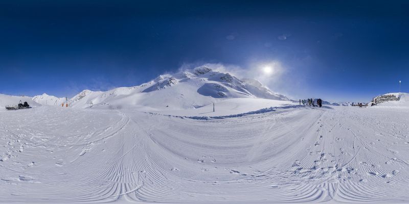 Highland Ski Slope in the French Alps HDRi Maps and Backplates
