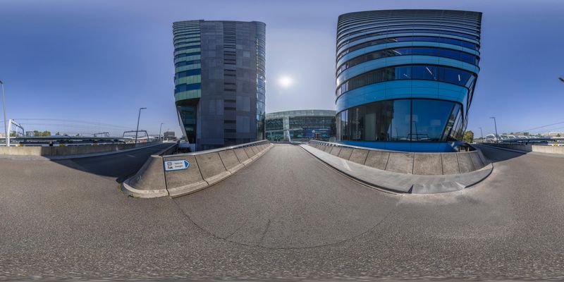 Holland Bridge: Two Stunning High-rise Buildings HDRi Maps and Backplates