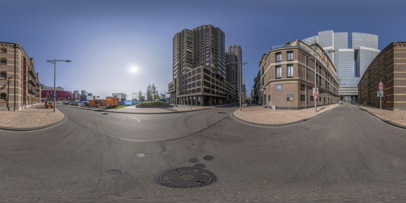 Holland City Architecture: A Street View HDRi Maps and Backplates