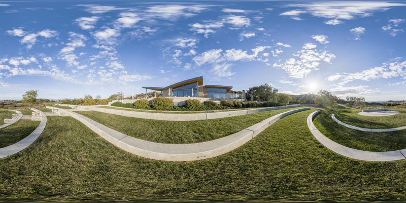 House Architecture in California: A Serene Grass Lawn HDRi Maps and ...