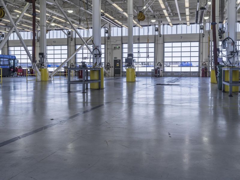 Interior of an Industrial Warehouse in Los Angeles, California, USA ...