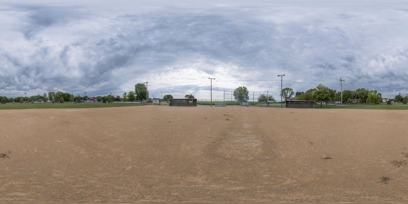 Iowa Baseball Field: A Panoramic View Under Grey Skies HDRi Maps and ...