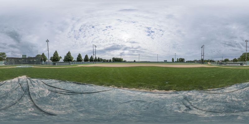 Iowa's Baseball Stadium: Green Grass under Grey Skies HDRi Maps and ...