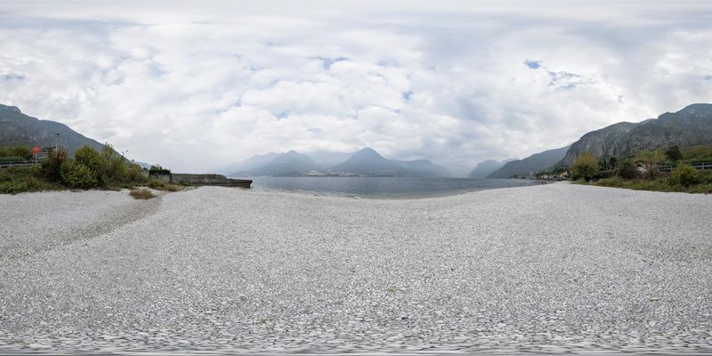 Italy Beach and Mountain: A Panoramic View HDRi Maps and Backplates
