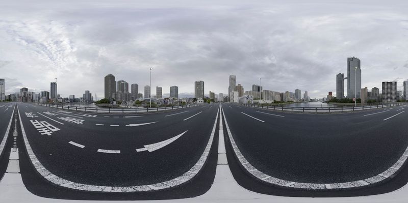 Japanese City: Urban Architecture and Skyline HDRi Maps and Backplates