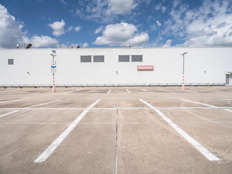 Front View of Large Warehouse in Berlin, Germany HDRi Maps and Backplates