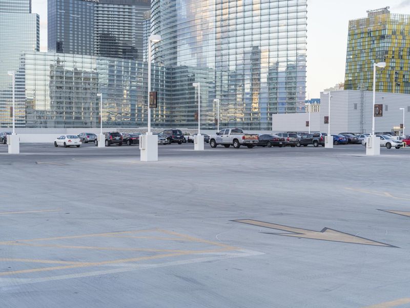 Las Vegas USA: Modern Architecture in High Rise Parking Lot HDRi Maps ...