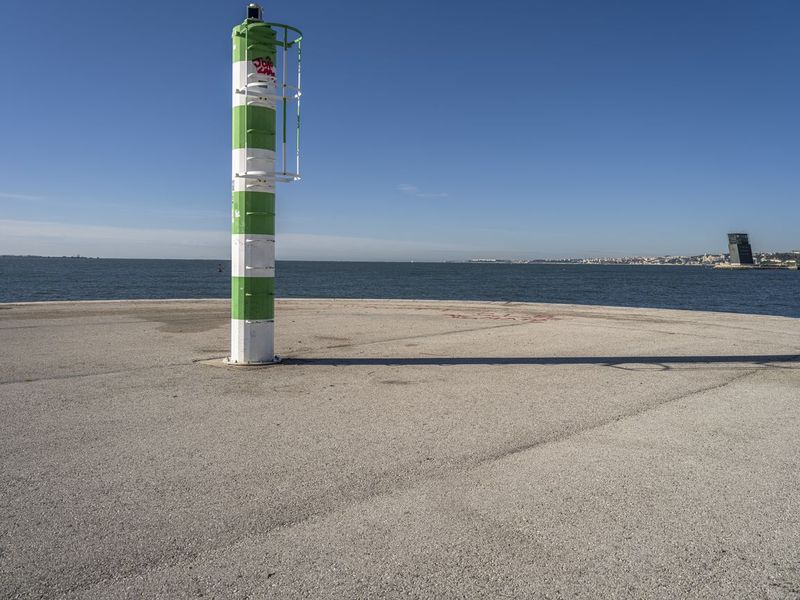 Lisbon Harbor Pier with Clear Sky and Ocean Water HDRi Maps and Backplates