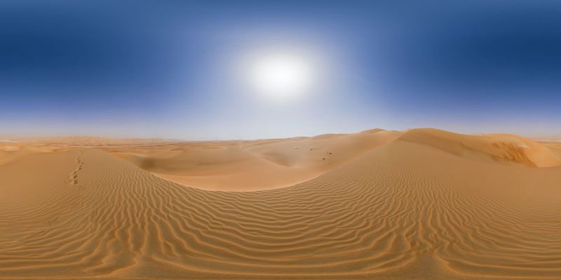 Liwa Desert, UAE: Sand Dune Landscape HDRi Maps and Backplates