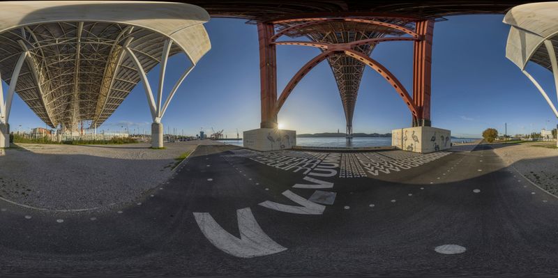 London Bridge at Dawn: A Coastal Harbor View HDRi Maps and Backplates