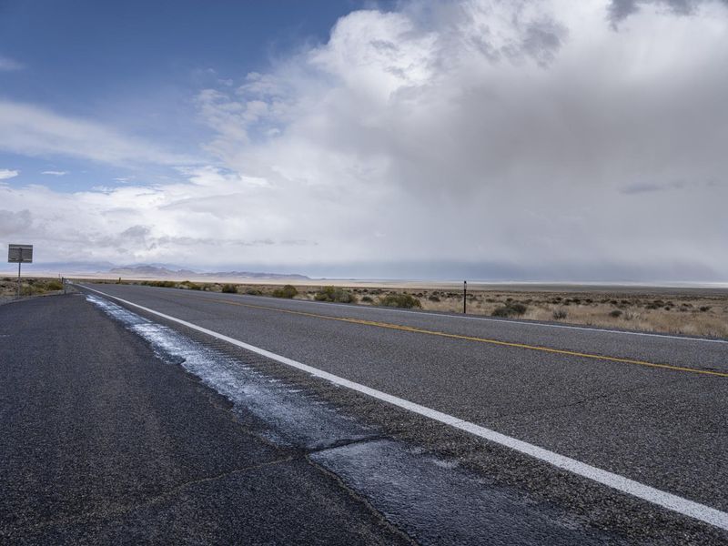 Lone Highway Through Utah Mountains HDRi Maps and Backplates
