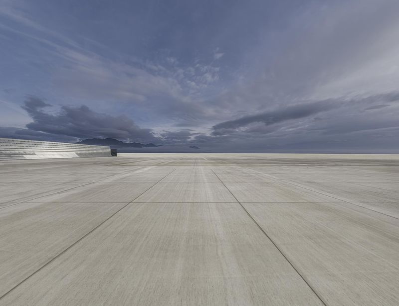 Los Angeles Airport Runway with Sky in Storm HDRi Maps and Backplates