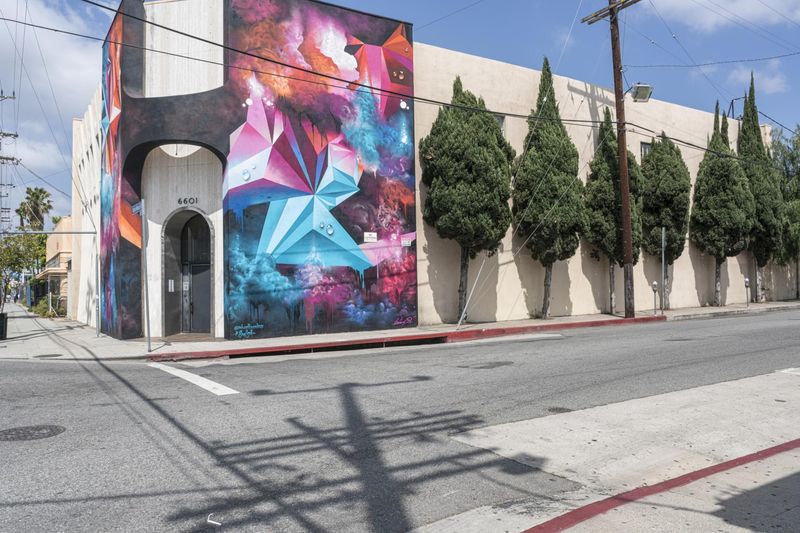 Los Angeles California Graffiti Art Building HDRi Maps and Backplates